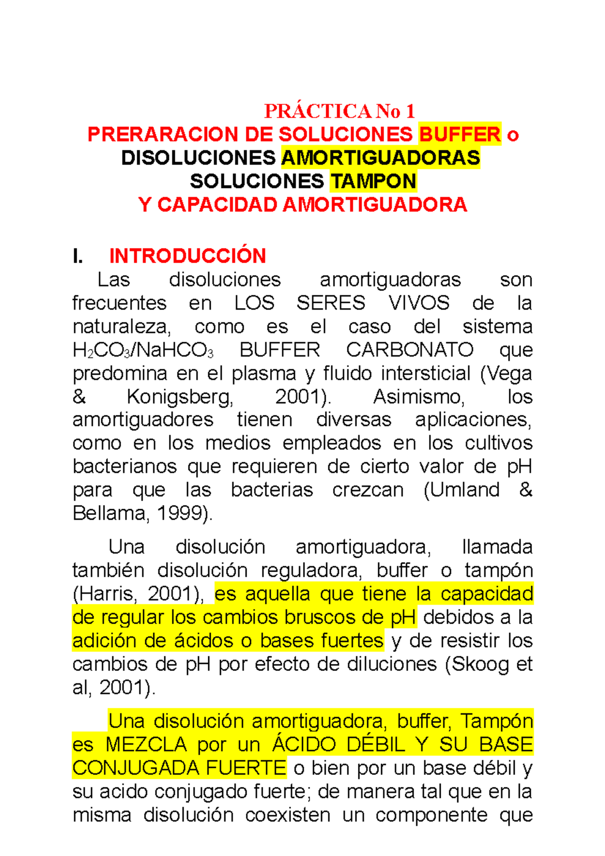 GUIA N° 1 Preparacion DE Solucion Buffer Y Capacidad Amortiguadora- AO ...