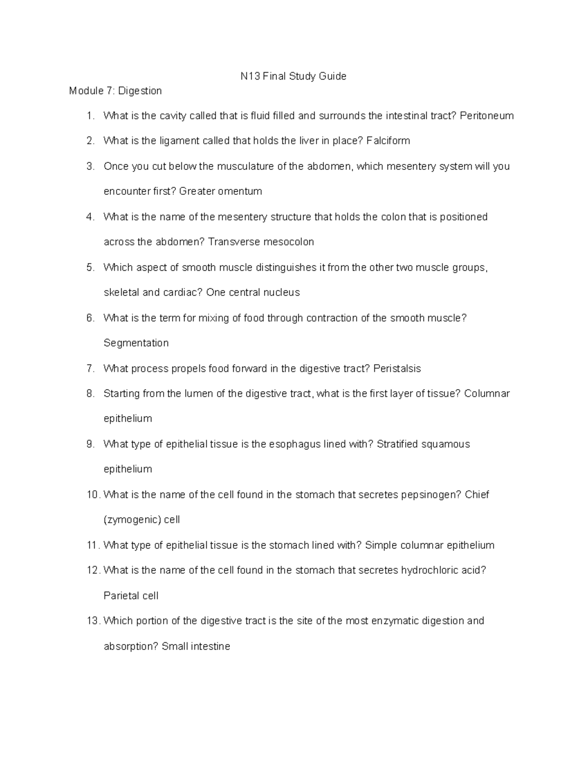 N13 Final Study Guide - professor carpenter - N13 Final Study Guide ...