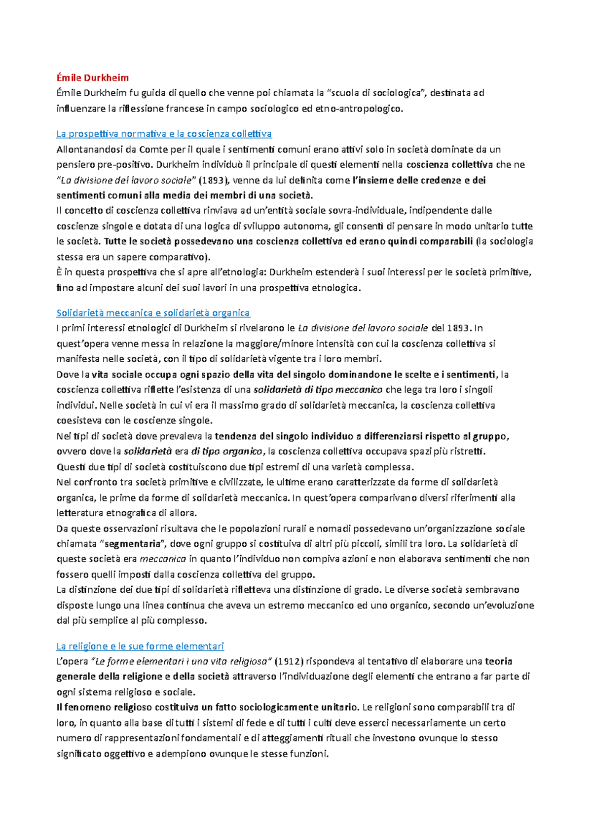 4 Durkheim - sociologia - Émile Durkheim Émile Durkheim fu guida di ...