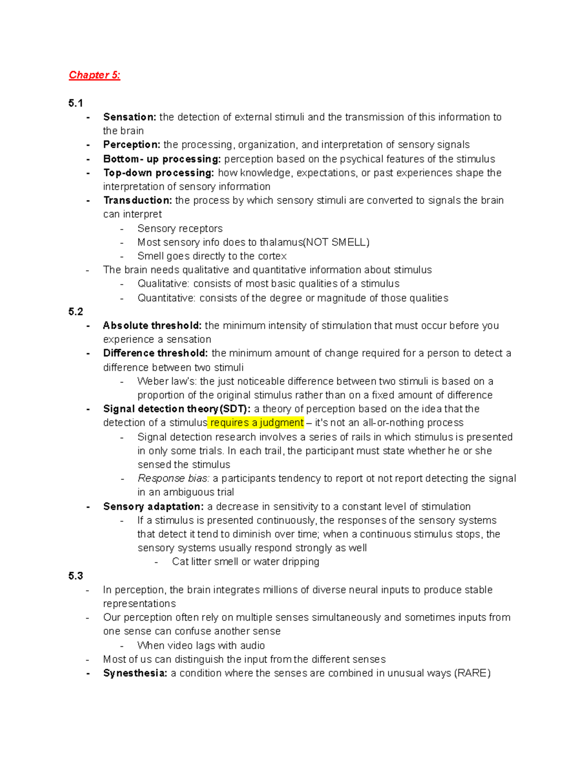 PSYC 5,6,7 - Review of chapter 5, 6 and 7 with definitions and note ...
