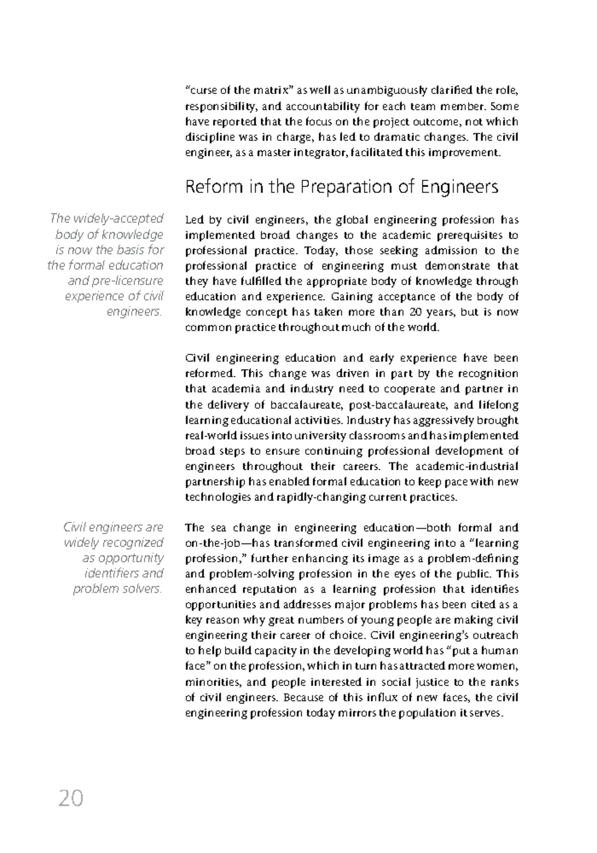 The vision for civil engineering in 2025 based on the Summit on the ...