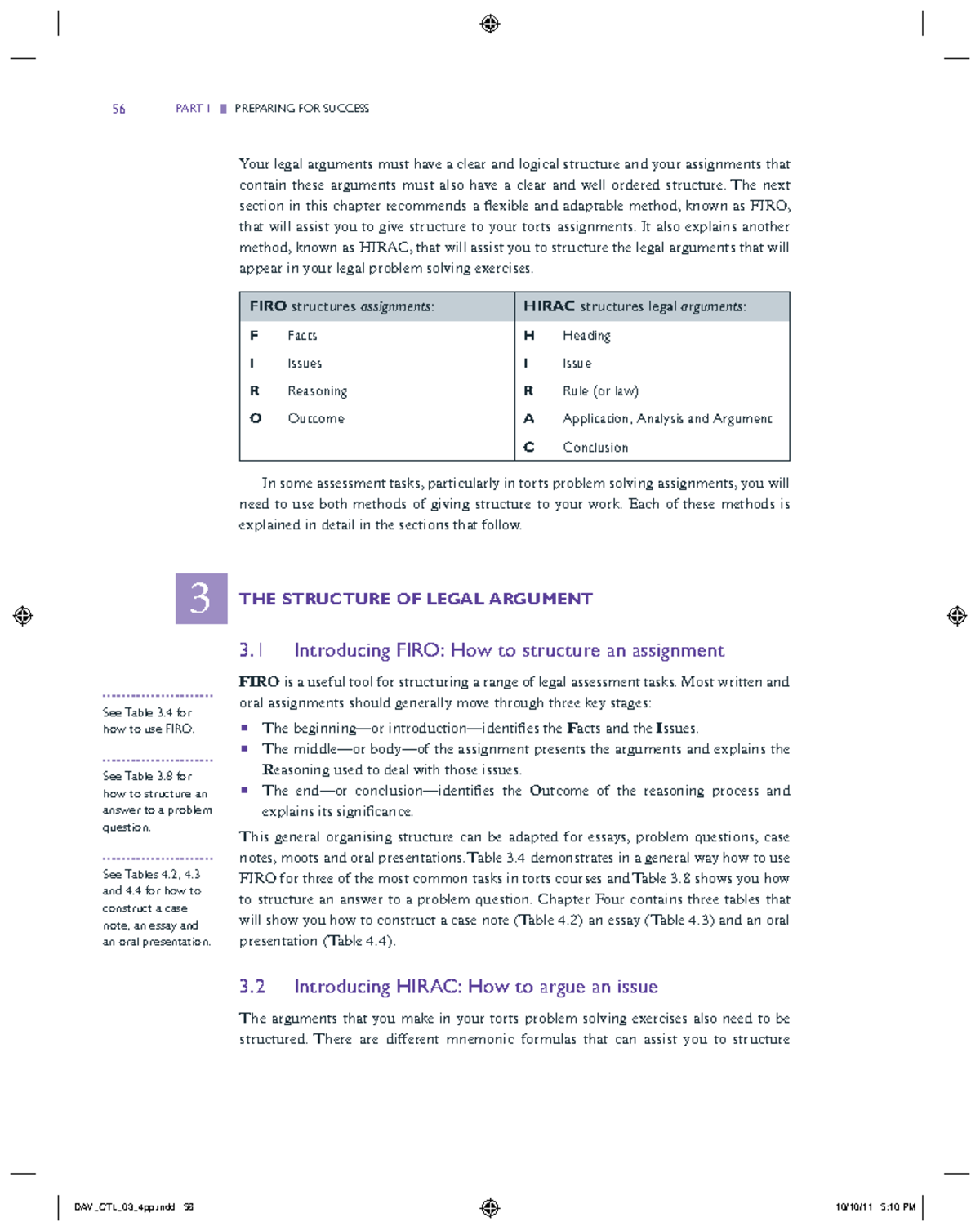 IRAC guidelines - 56 pART 1 pRepARIng FOR suCCess Your legal arguments ...