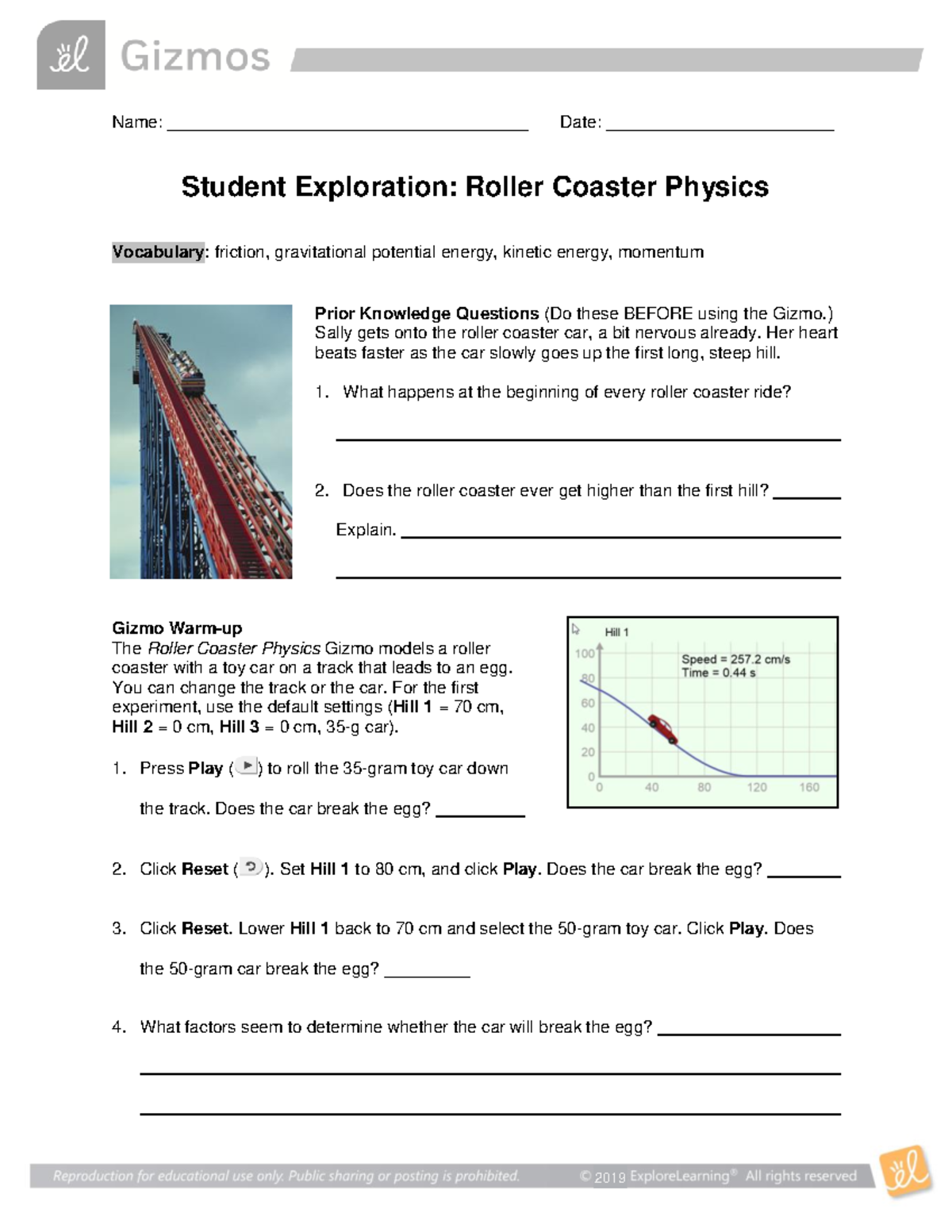 Gizmo Lab Roller Coaster SE - Name ...