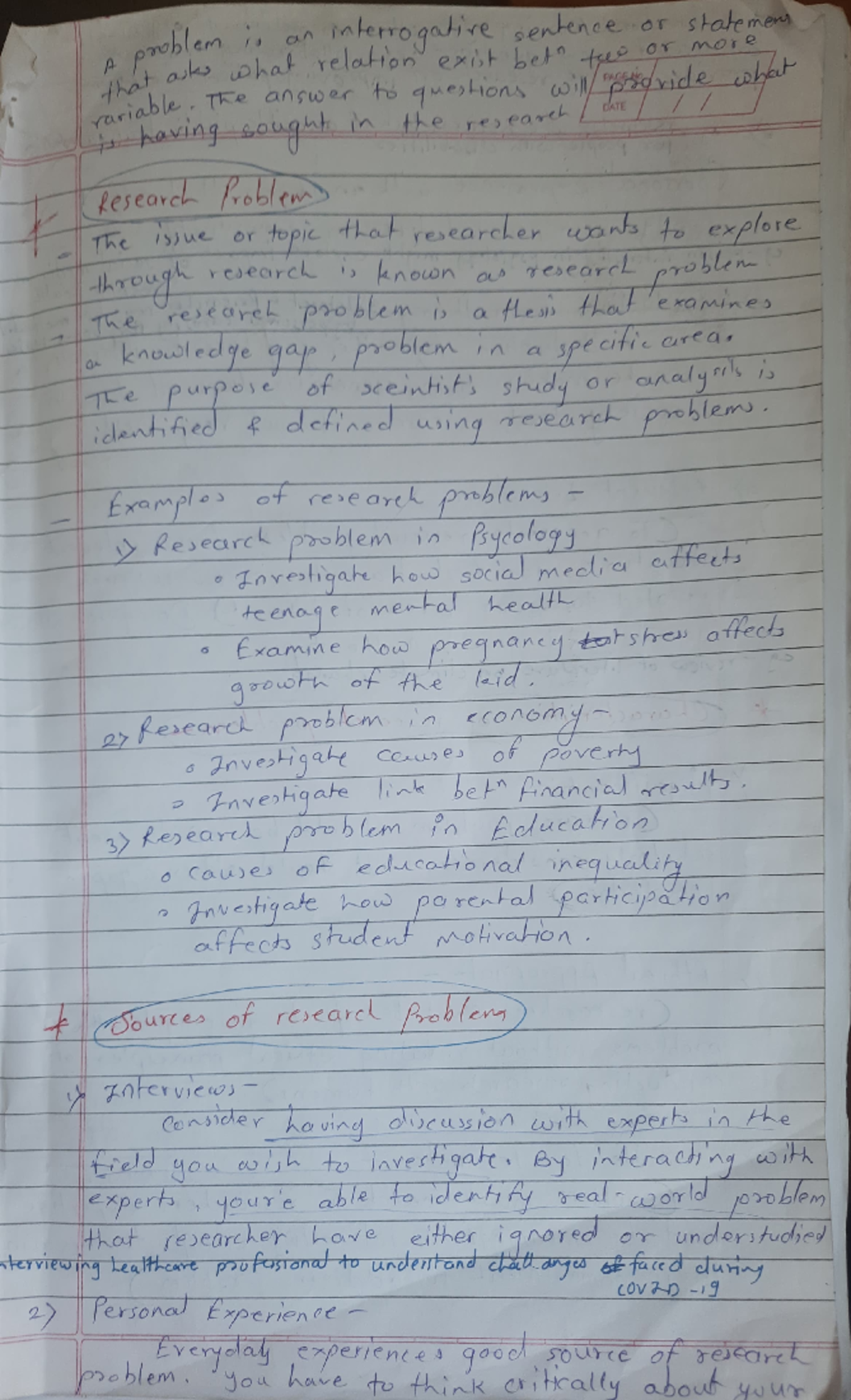 Ipr unit1 - This Is a notes of unit 1 of research problem - Masters of ...