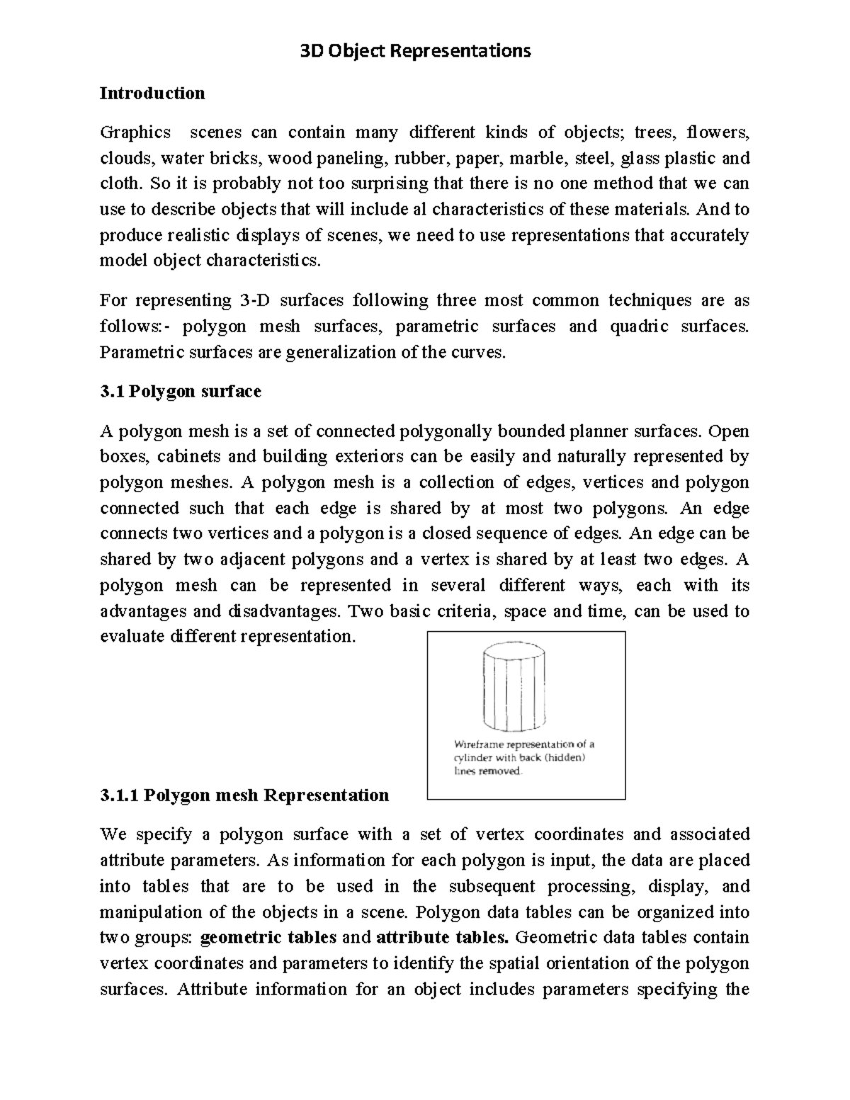3D Object Representations - 3D Object Representations Introduction ...
