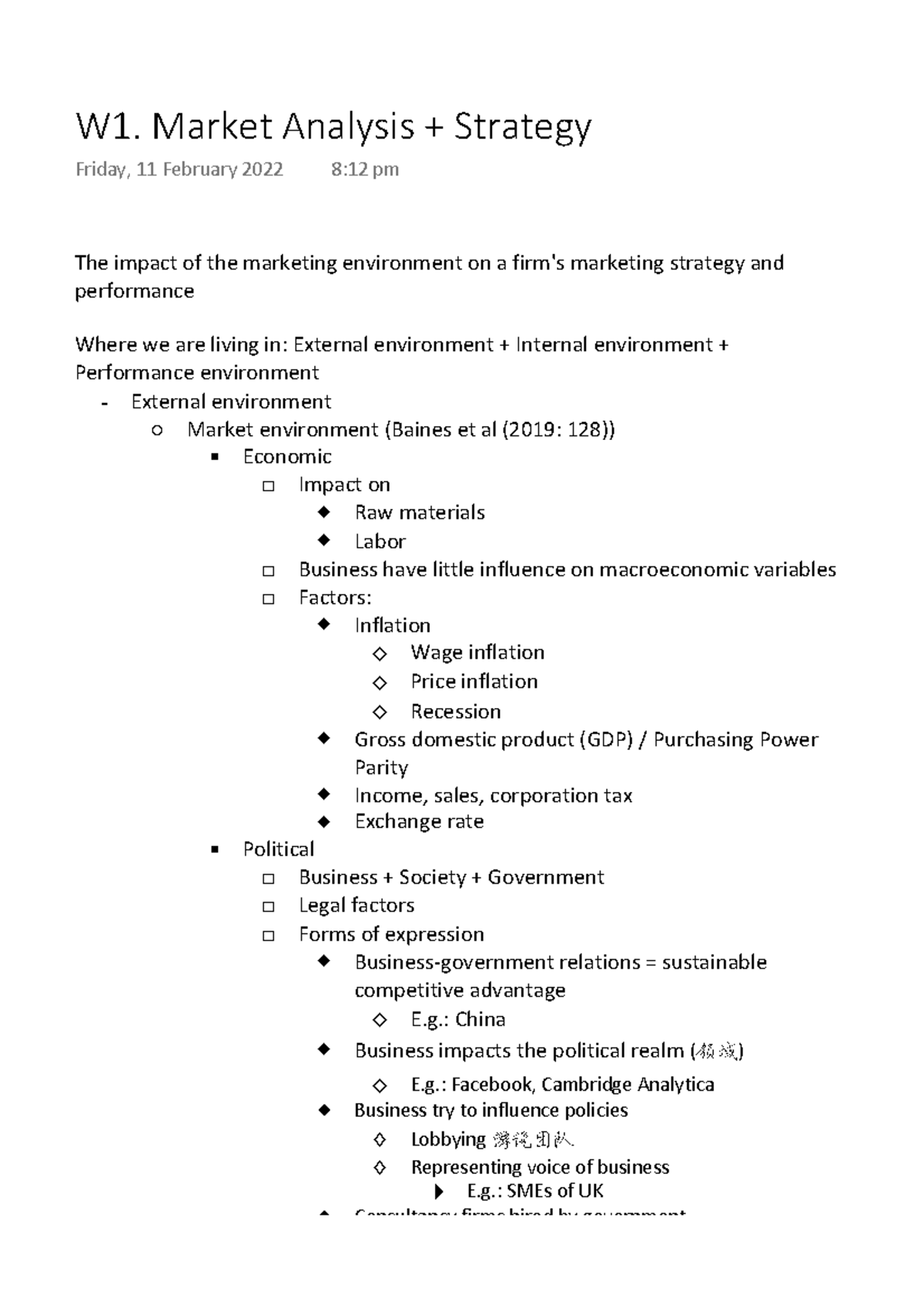 W1. Market Analysis + Strategy - The impact of the marketing ...
