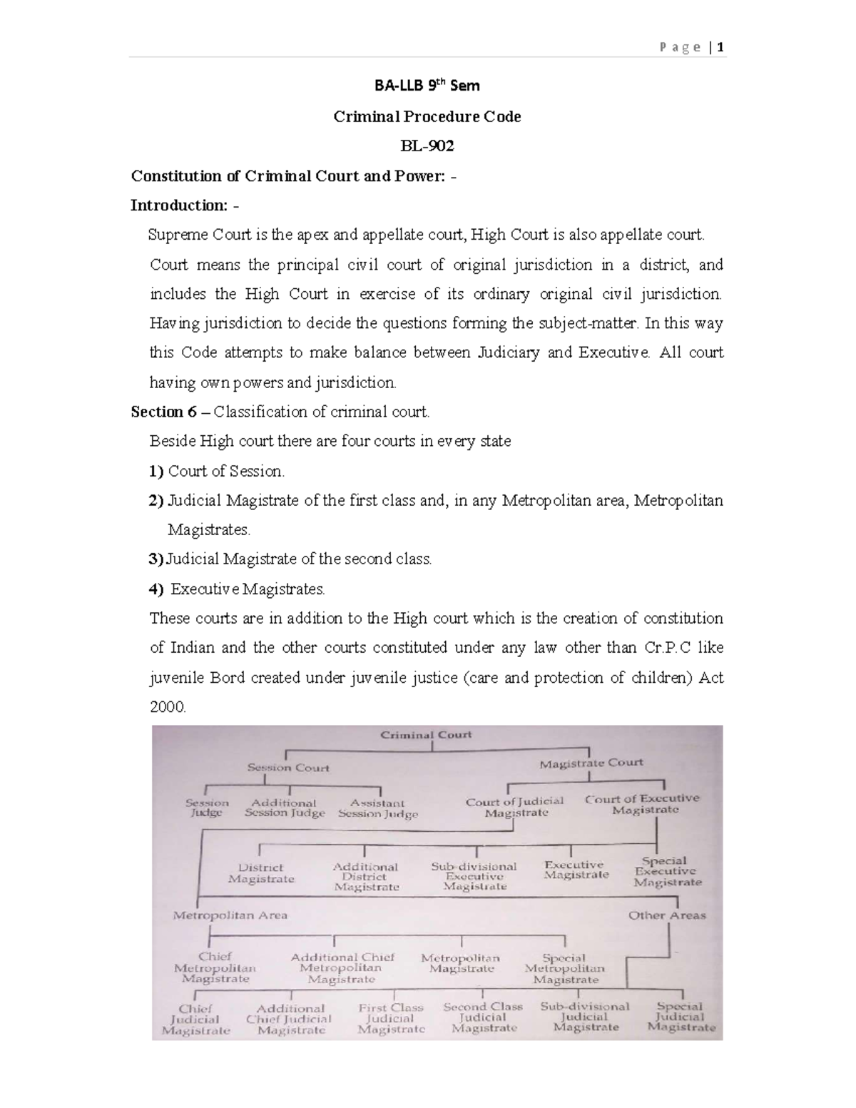 2020-08-10 139 - Notes - BA-LLB 9th Sem Criminal Procedure Code BL ...