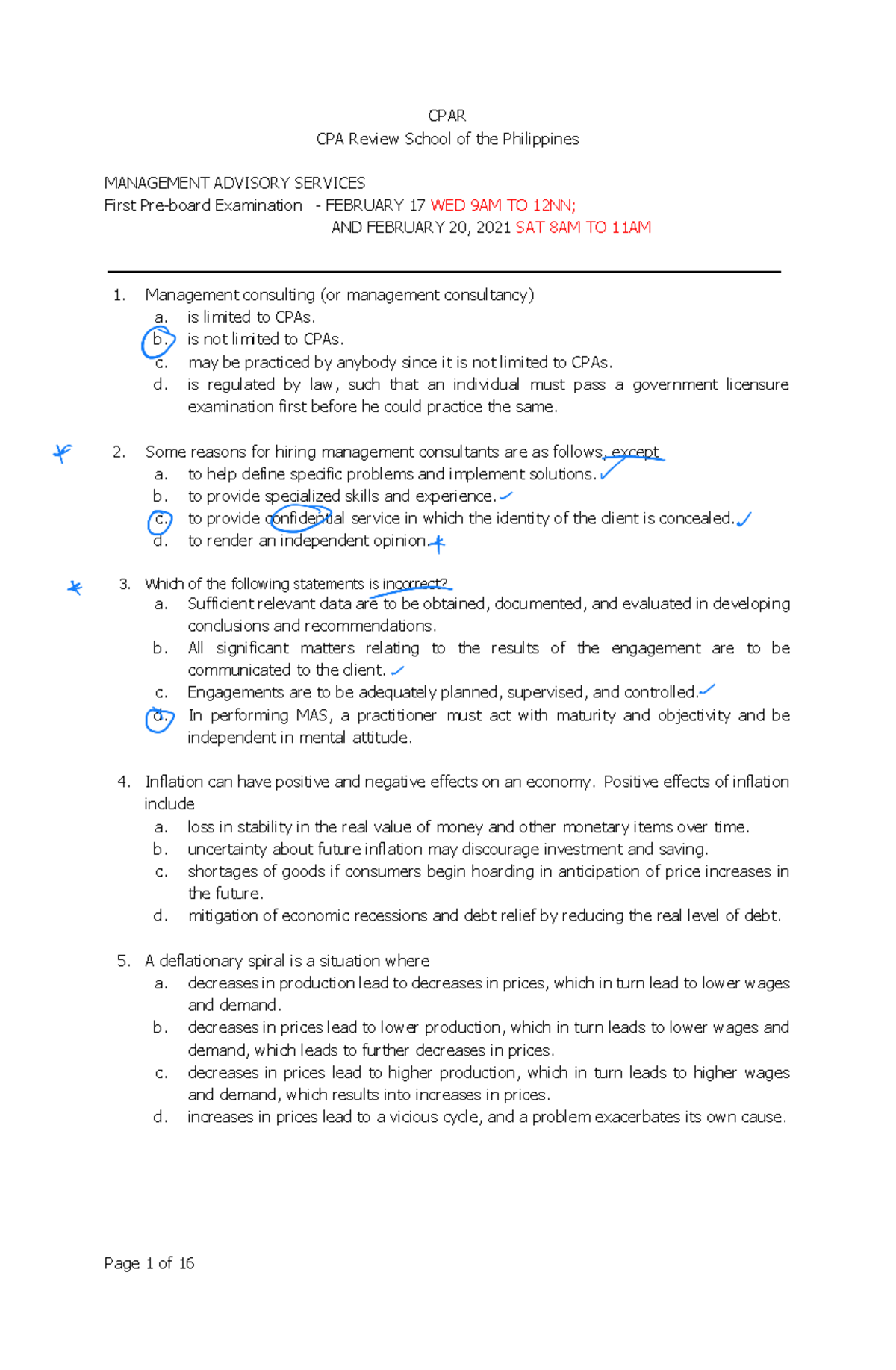 MAS 1PB 89 - Notes and reviewer for mas - CPA Review School of the ...