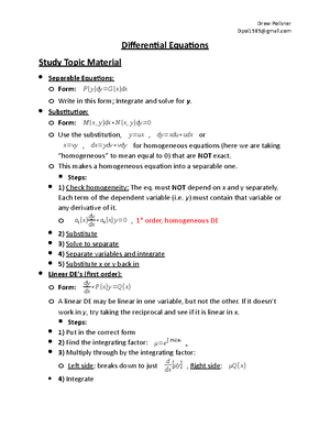 307 Homework 1 Solutions - MATH 307 - Studocu