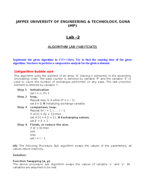 LAB-1 - this is lab file which required to submit in every lab session - JAYPEE UNIVERSITY OF ...