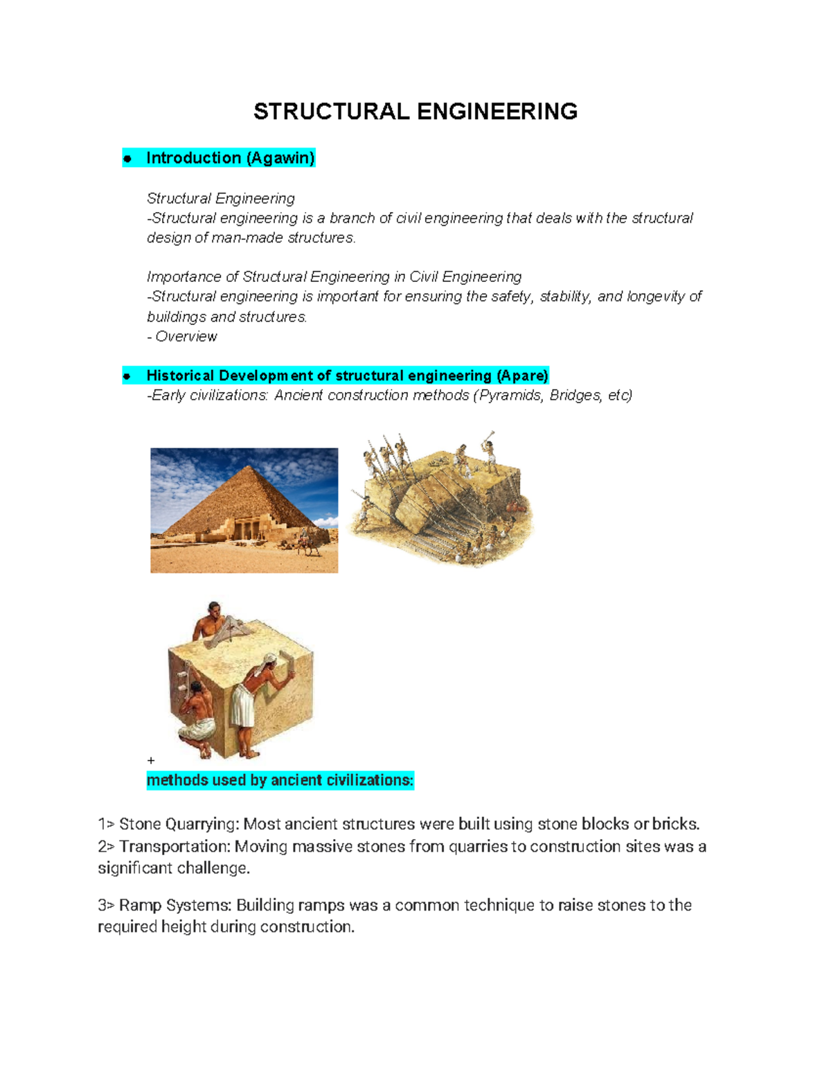 Group 1 CEO - Structural engineer - STRUCTURAL ENGINEERING Introduction (Agawin) Structural ...