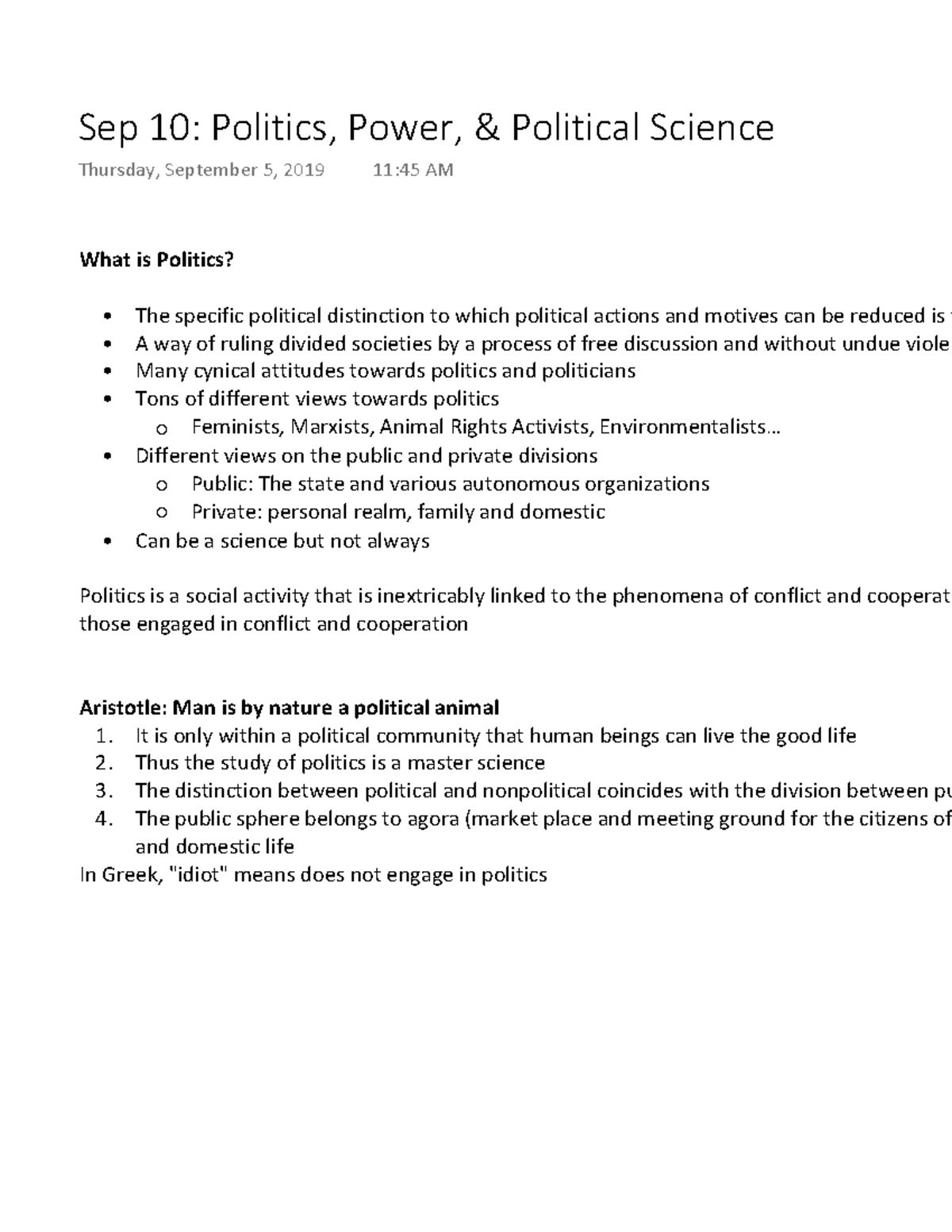 Sep 10: Politics, Power, & Political Science - Warning: TT: undefined ...