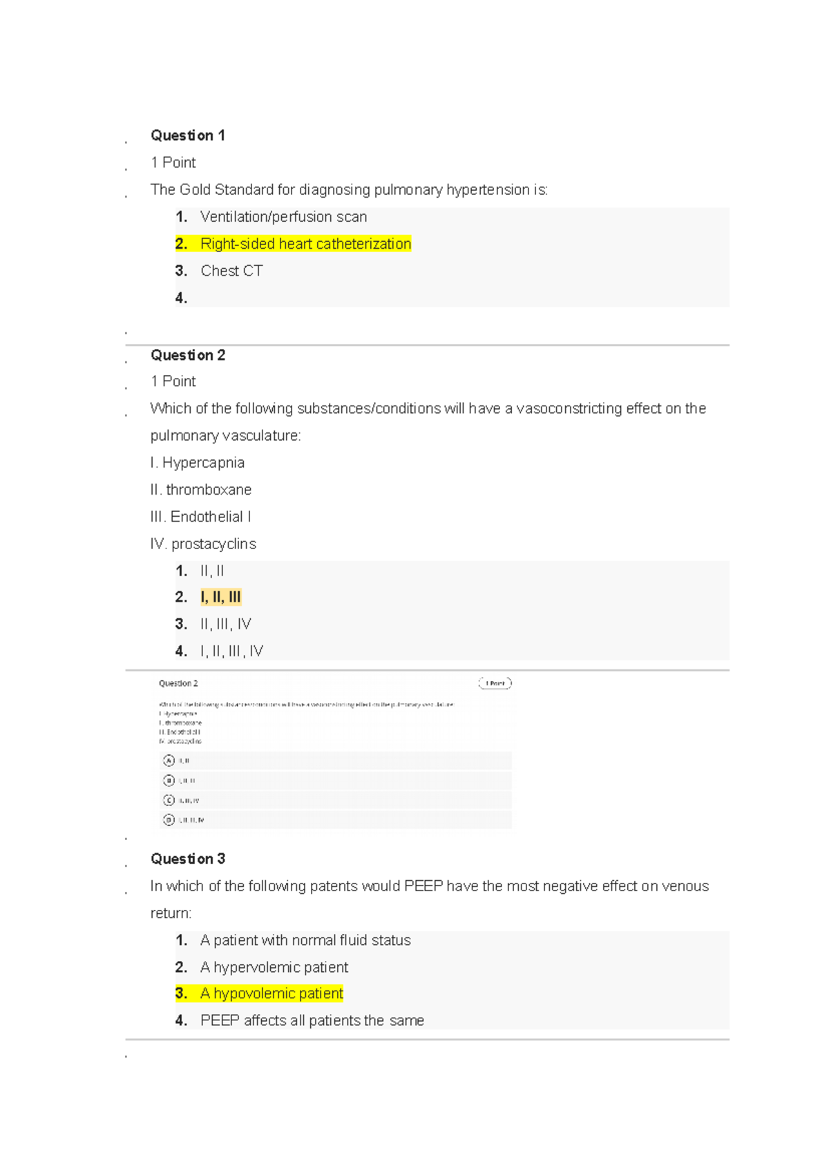 Hemo Quiz 4 take home - Hemodynamic Take-home quiz - Question 1 1 Point ...
