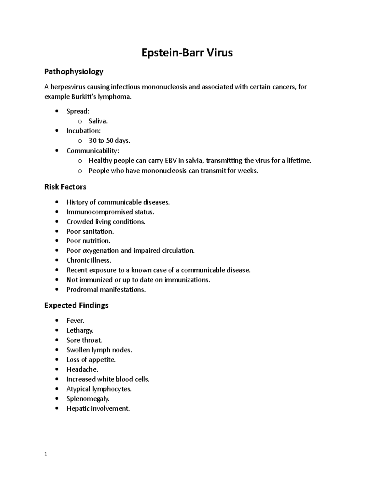Epstein-Barr Virus - M. Milner - Epstein-Barr Virus Pathophysiology A ...