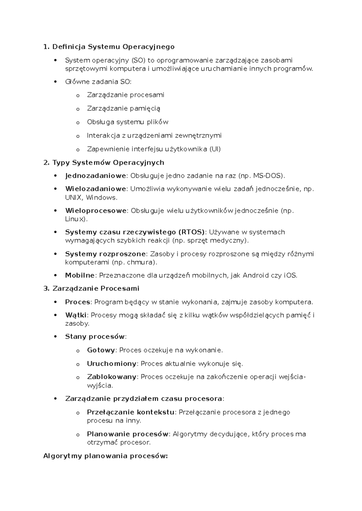 Systemy-operacyjne-wprowadzenie - 1. Definicja Systemu Operacyjnego ...