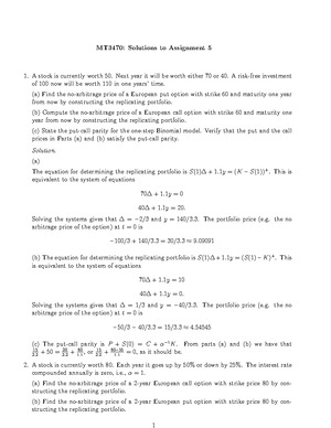 Problem Set 3 - Assignment - MT3470MT4570MT5547: Problem Set 3 Suppose ...