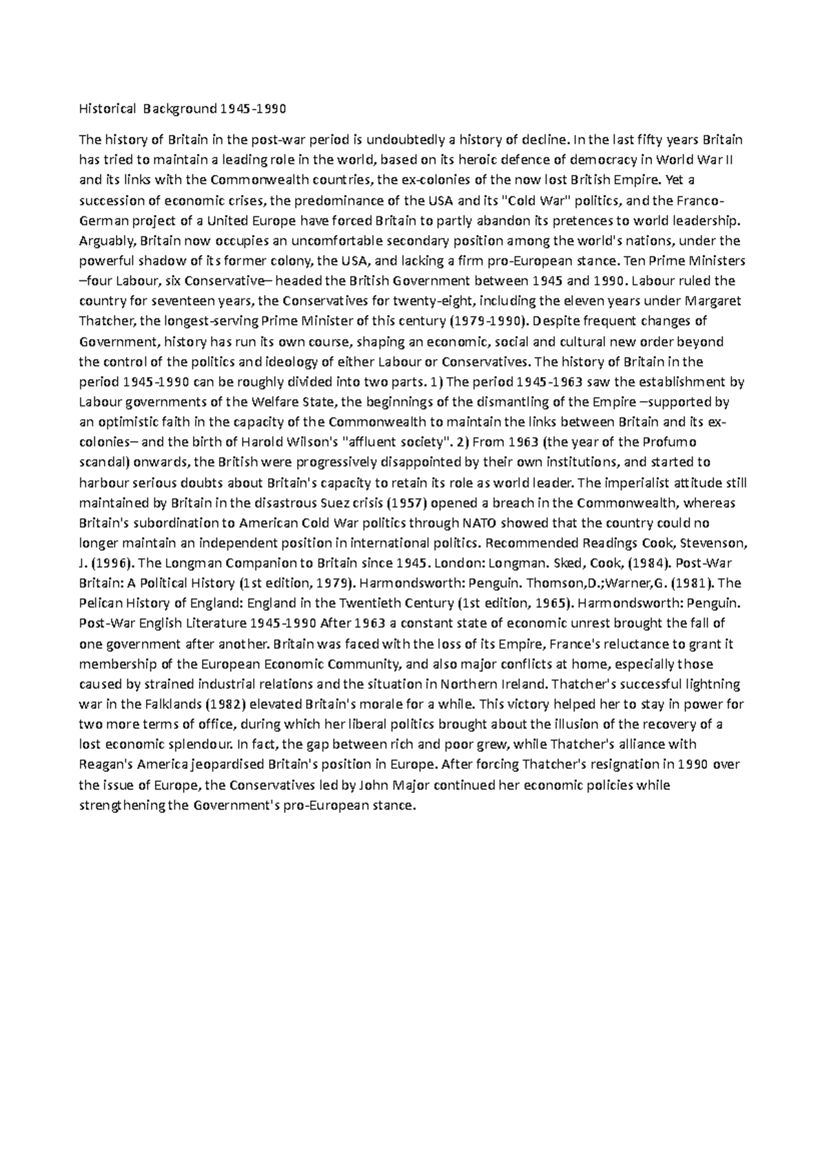 Historical Background 1945 - Historical Background 1945- The history of ...