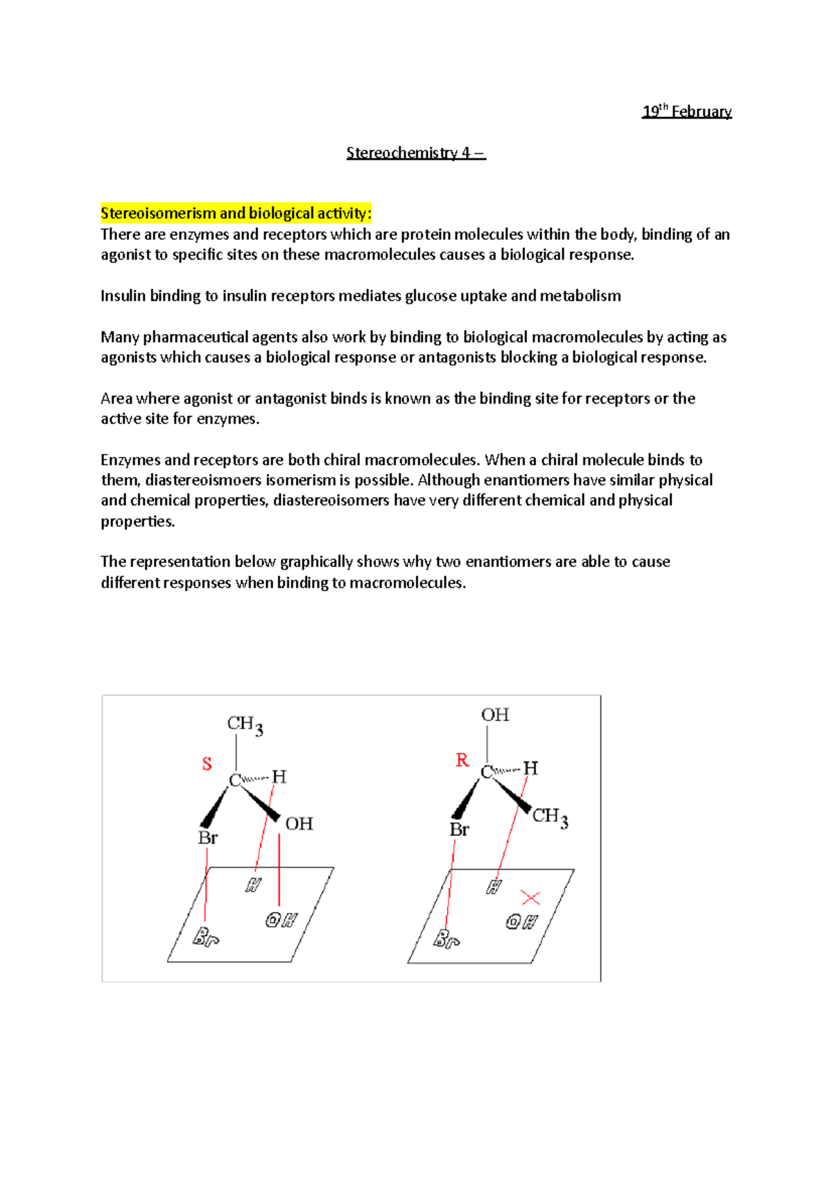 Stereochem 4 - 19th February - 19 th February Stereochemistry 4 ...