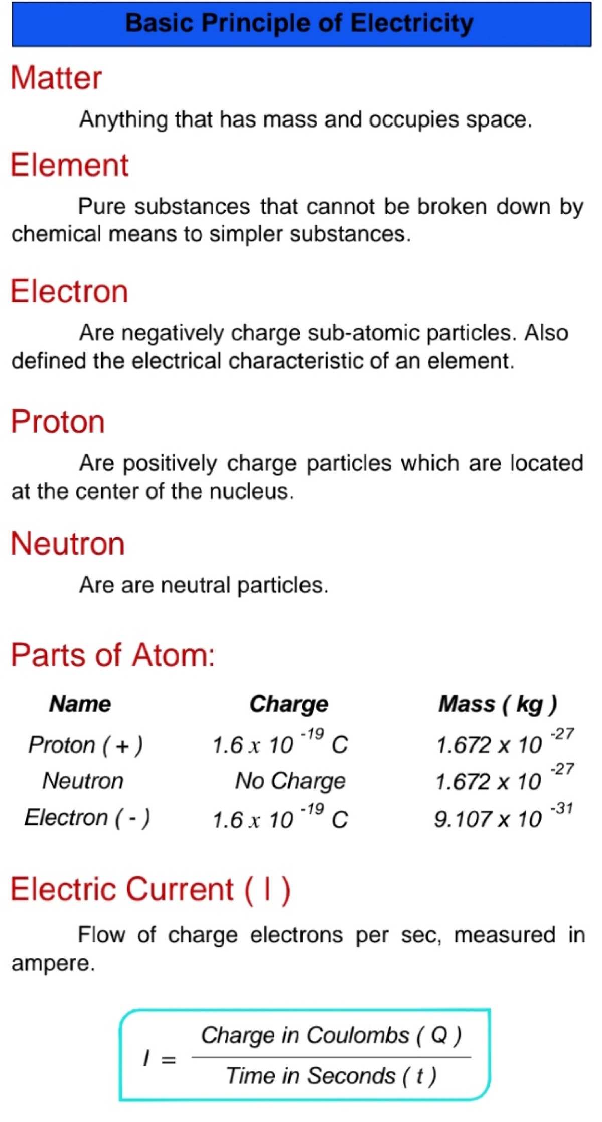 1. Basic Principle OF Electricity - Bachelor of Science in Electrical ...