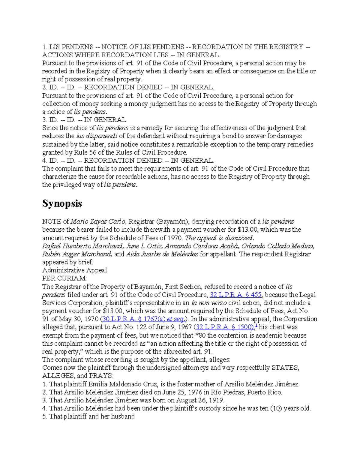 Just 2020 4 - eras - 1. LIS PENDENS - NOTICE OF LIS PENDENS - RECORDATION IN THE REGISTRY ...