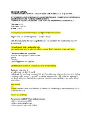 Exam 1 Test Review - pediatric study guides - Exam 1 Test Review What ...