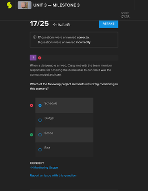 Unit 1 QSO-340 - Sophia Practice - 1 CONCEPT → Project Manager Roles ...