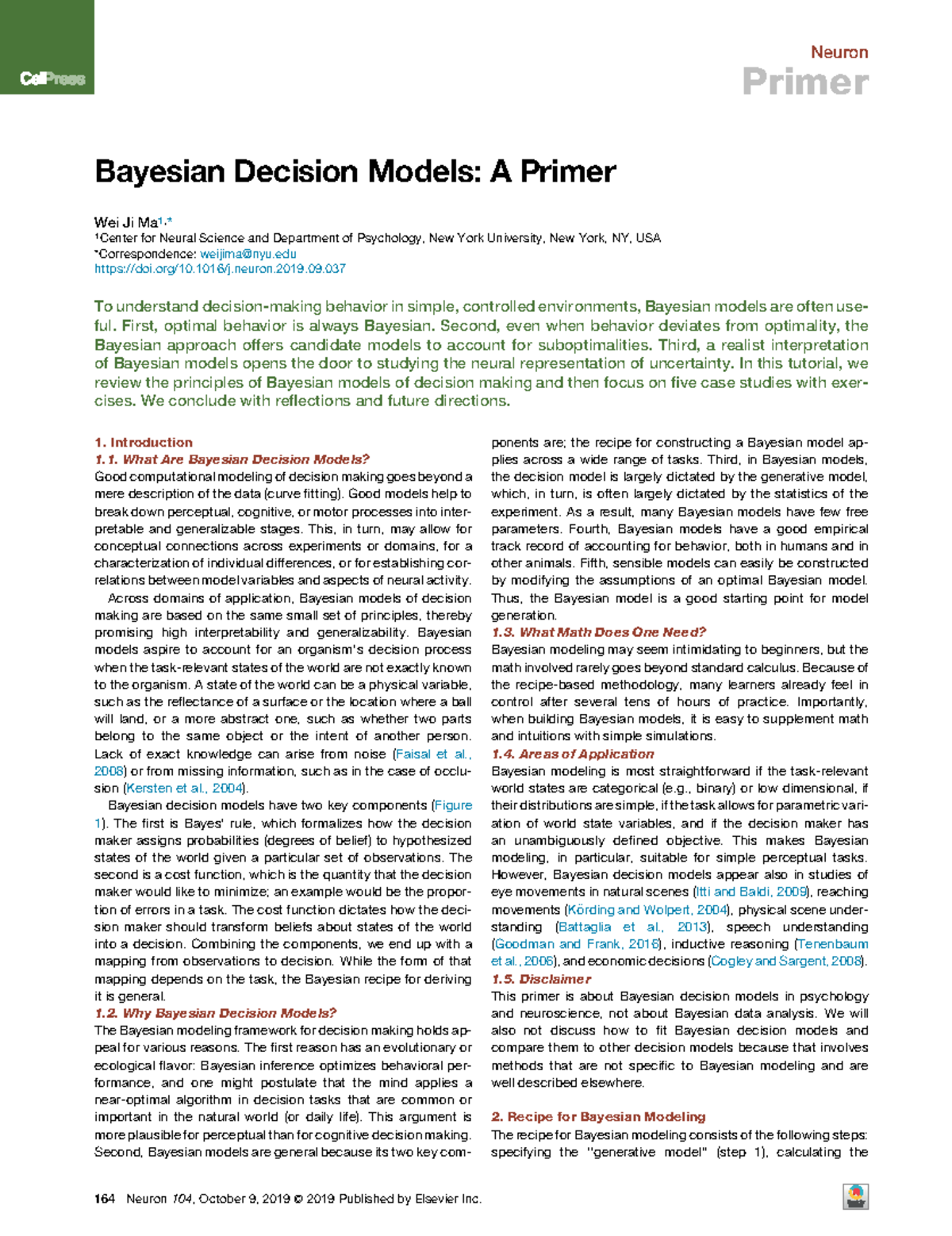 (2019 ) Bayesian Decision Models - A Primer - Primer Bayesian Decision ...