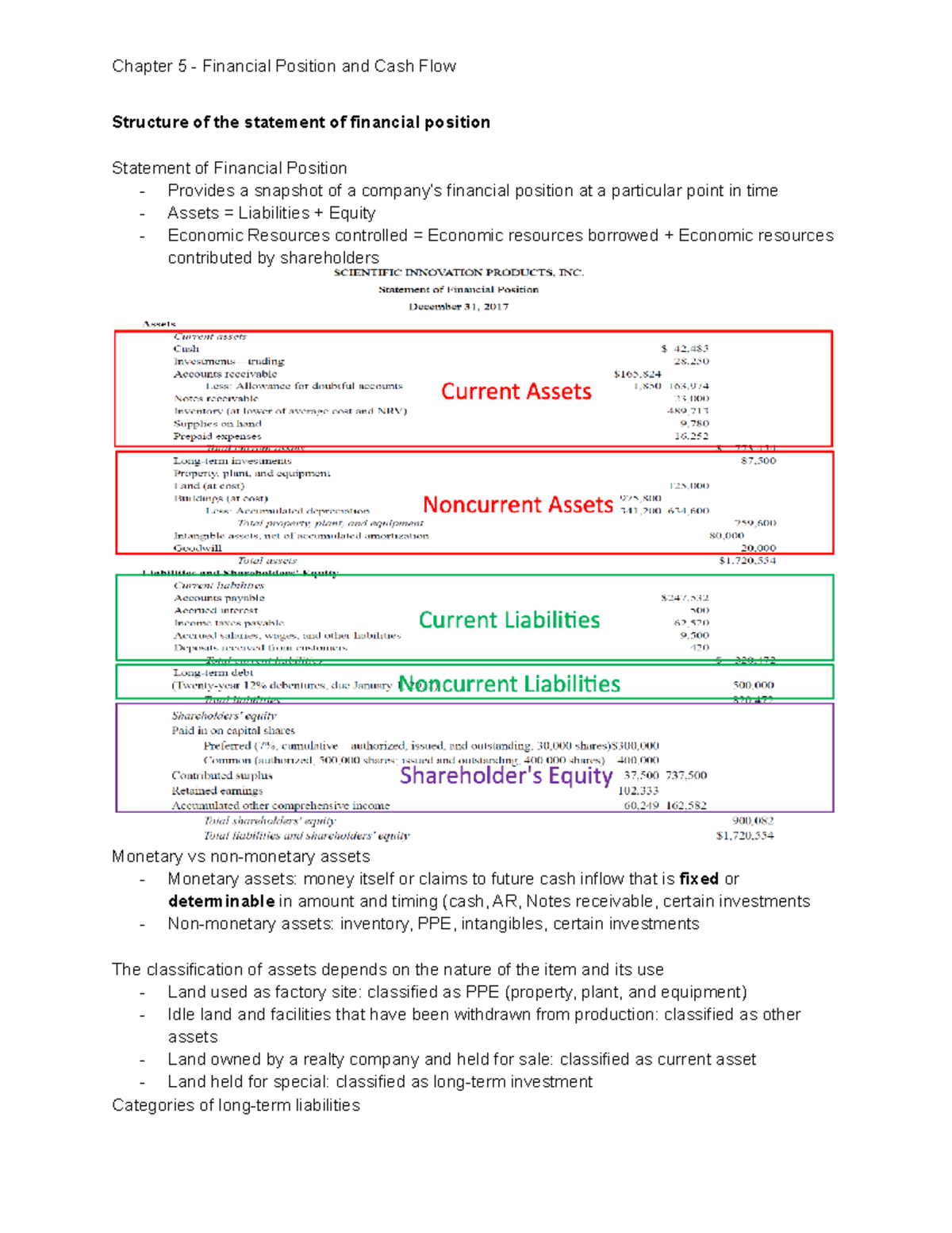 Week 3 - Lecture and textbook notes - Structure of the statement of ...