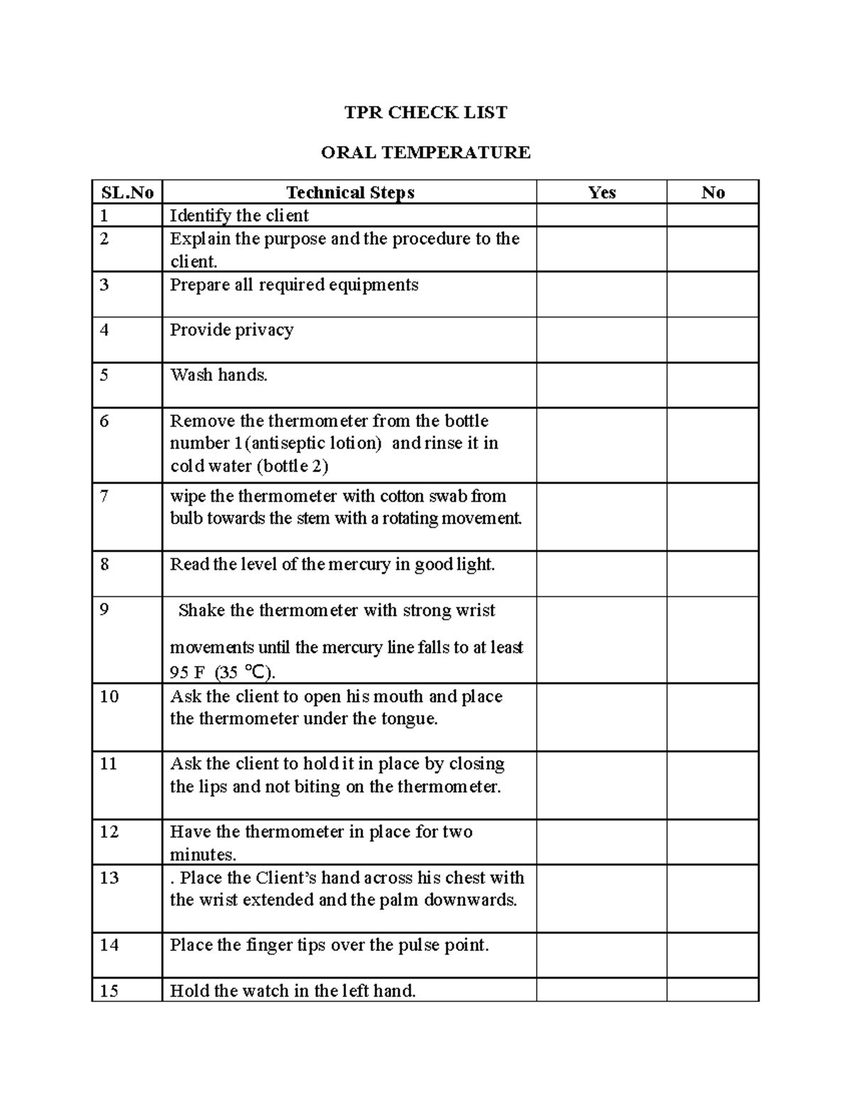 TPR Check LIST - Important questions and answers are provided - TPR ...