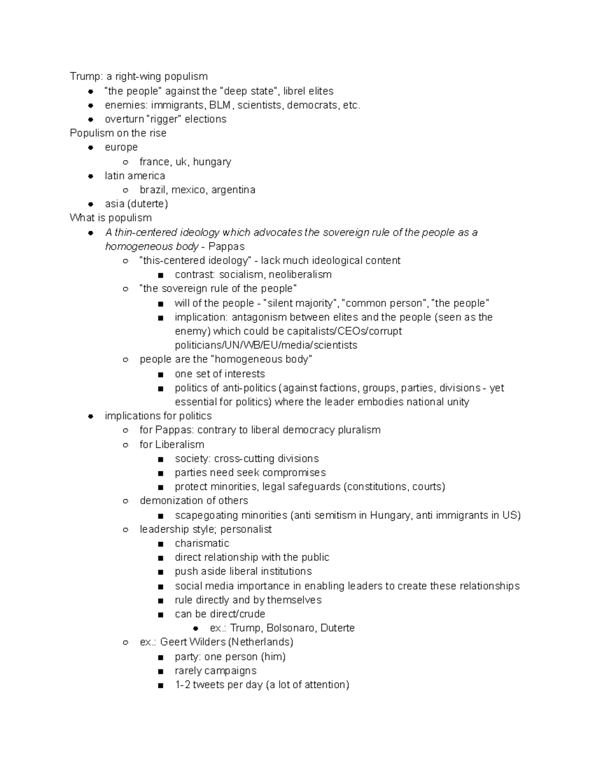 Populism - What is it and how it works. - Trump: a right-wing populism ...