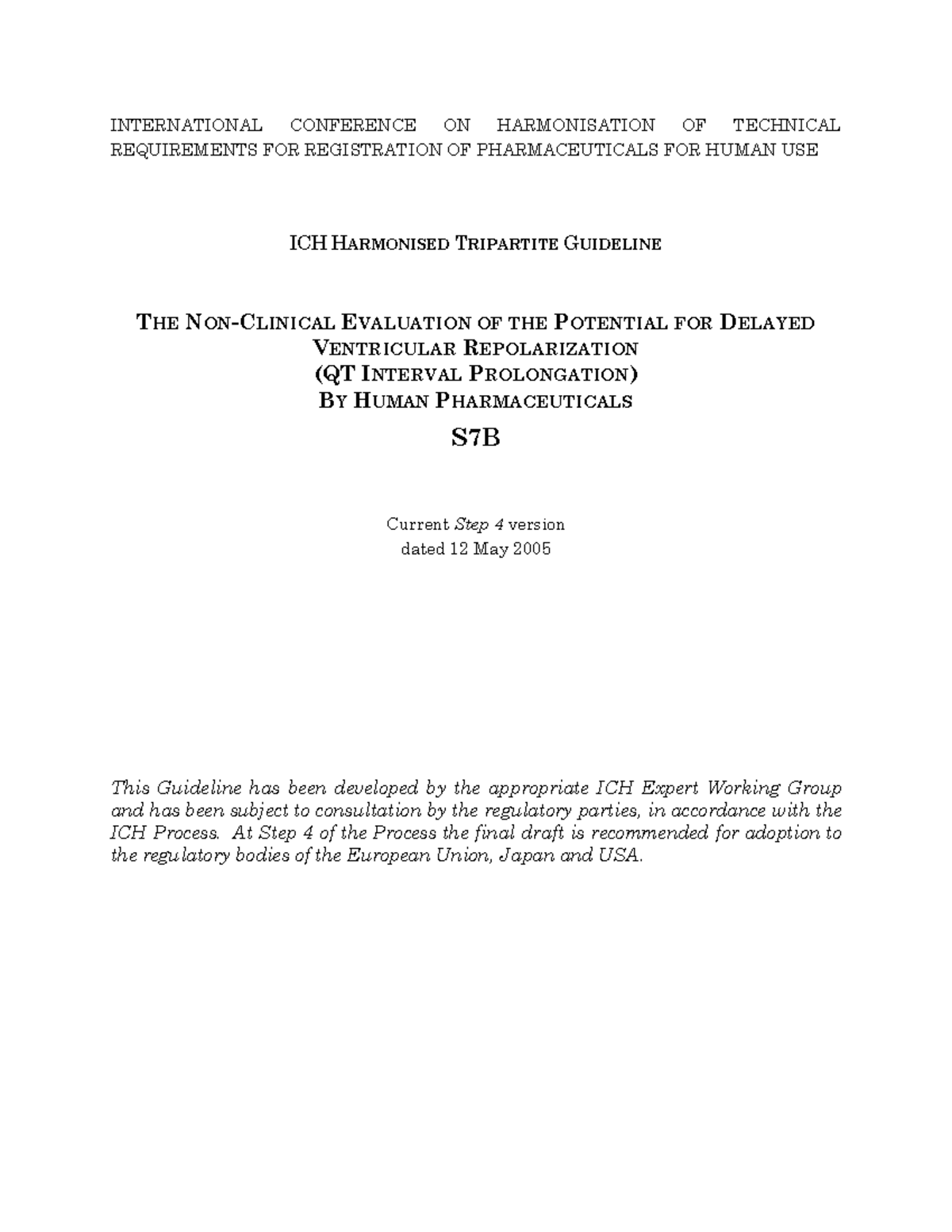 THE NON- Clinical Evaluation OF THE Potential FOR Delayed Ventricular ...