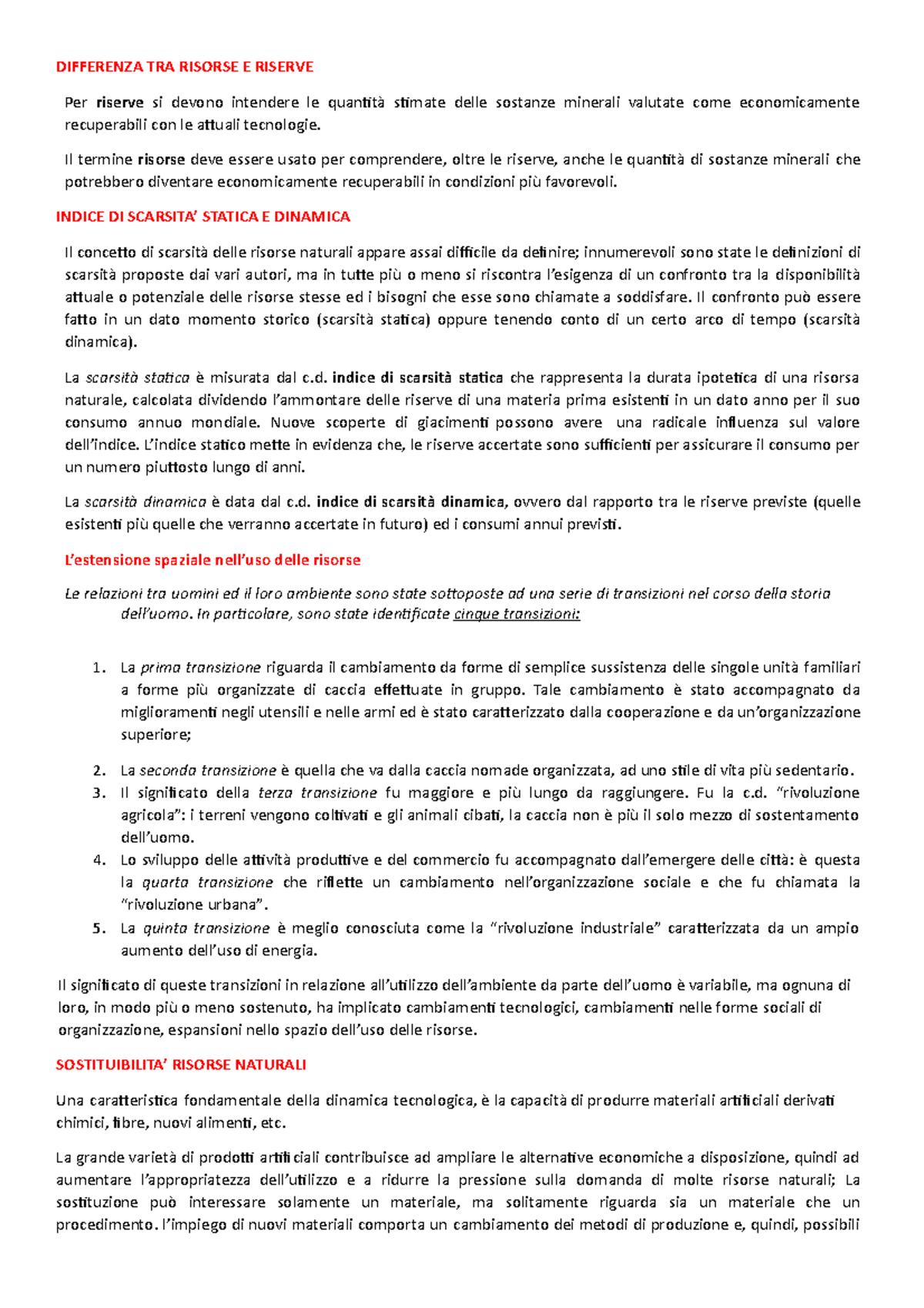 Differenza TRA Risorse E Riserve - DIFFERENZA TRA RISORSE E RISERVE Per ...