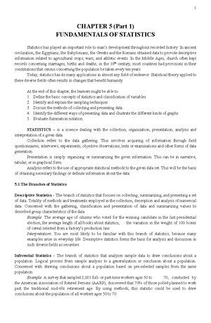 Nature-of-Statistics - Nature of Statistics Learning Outcomes: Use a ...