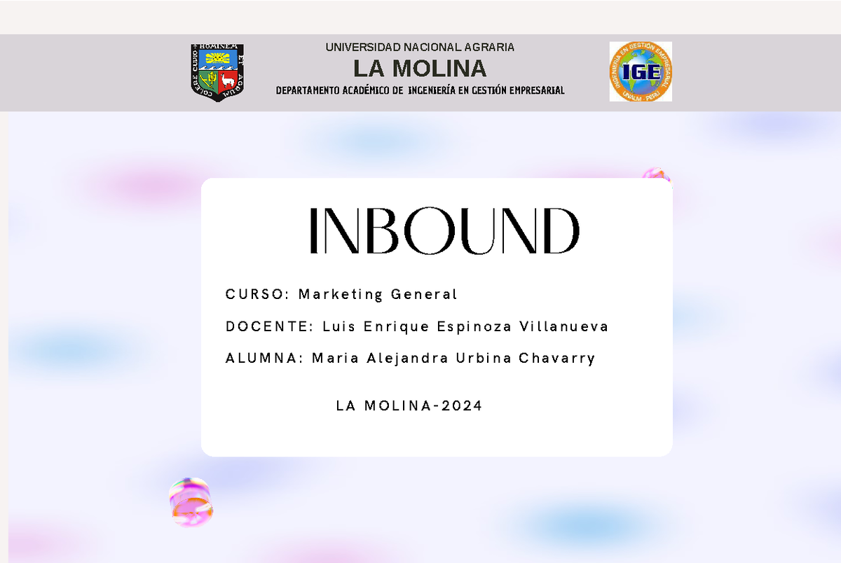 Inbound Marketing- Urbian - UNIVERSIDAD NACIONAL AGRARIA LA MOLINA ...