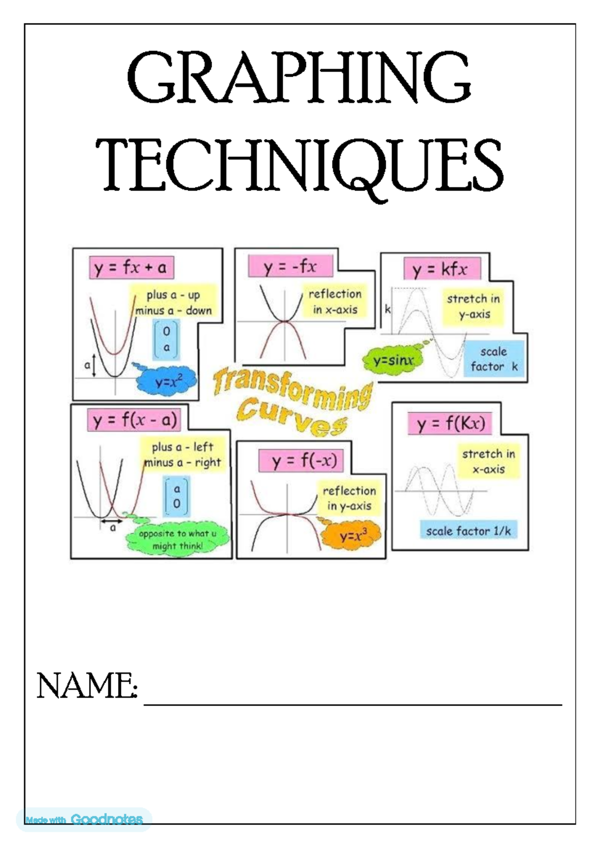 Graphing Techniques (Completed) - GRAPHING TECHNIQUES NAME ...