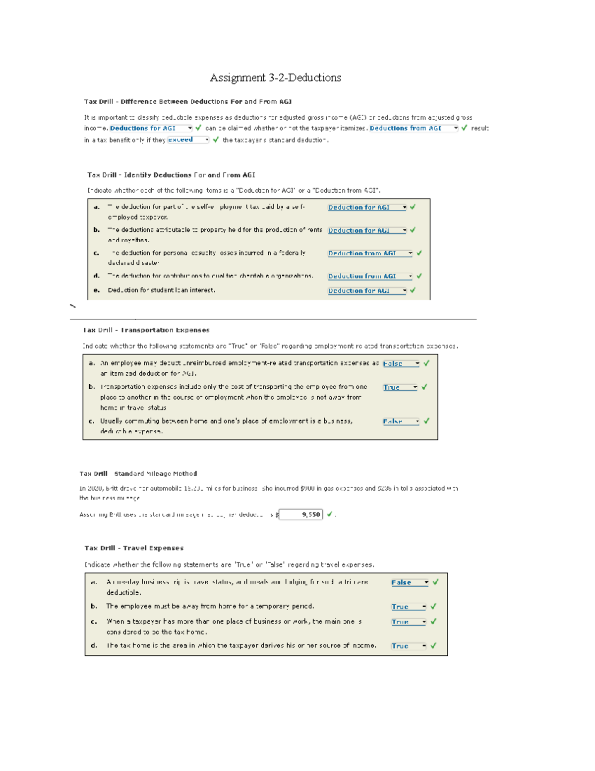 Assignment 3-2- Deductions - ACC330 - Studocu