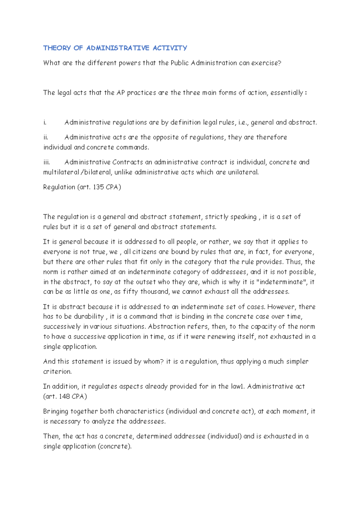 Theory OF Administrative Activity 7 - THEORY OF ADMINISTRATIVE ACTIVITY ...