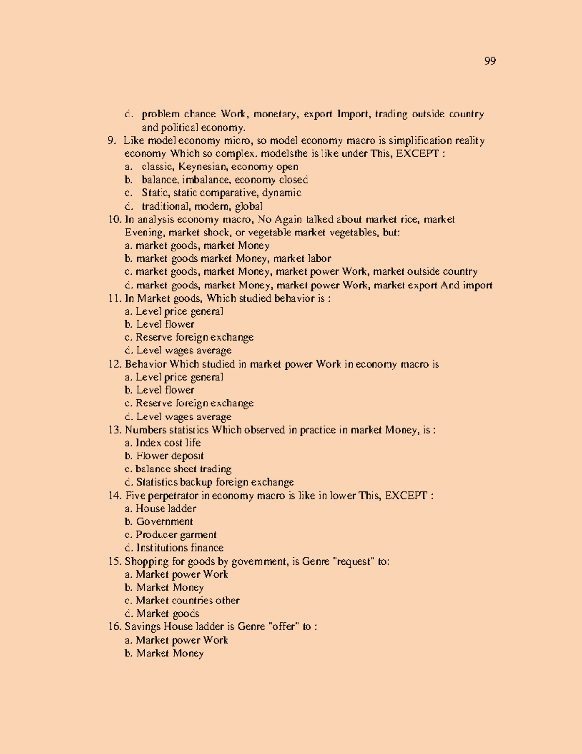 Macroeconomics class notes-54 - 99 d. problem chance Work, monetary ...