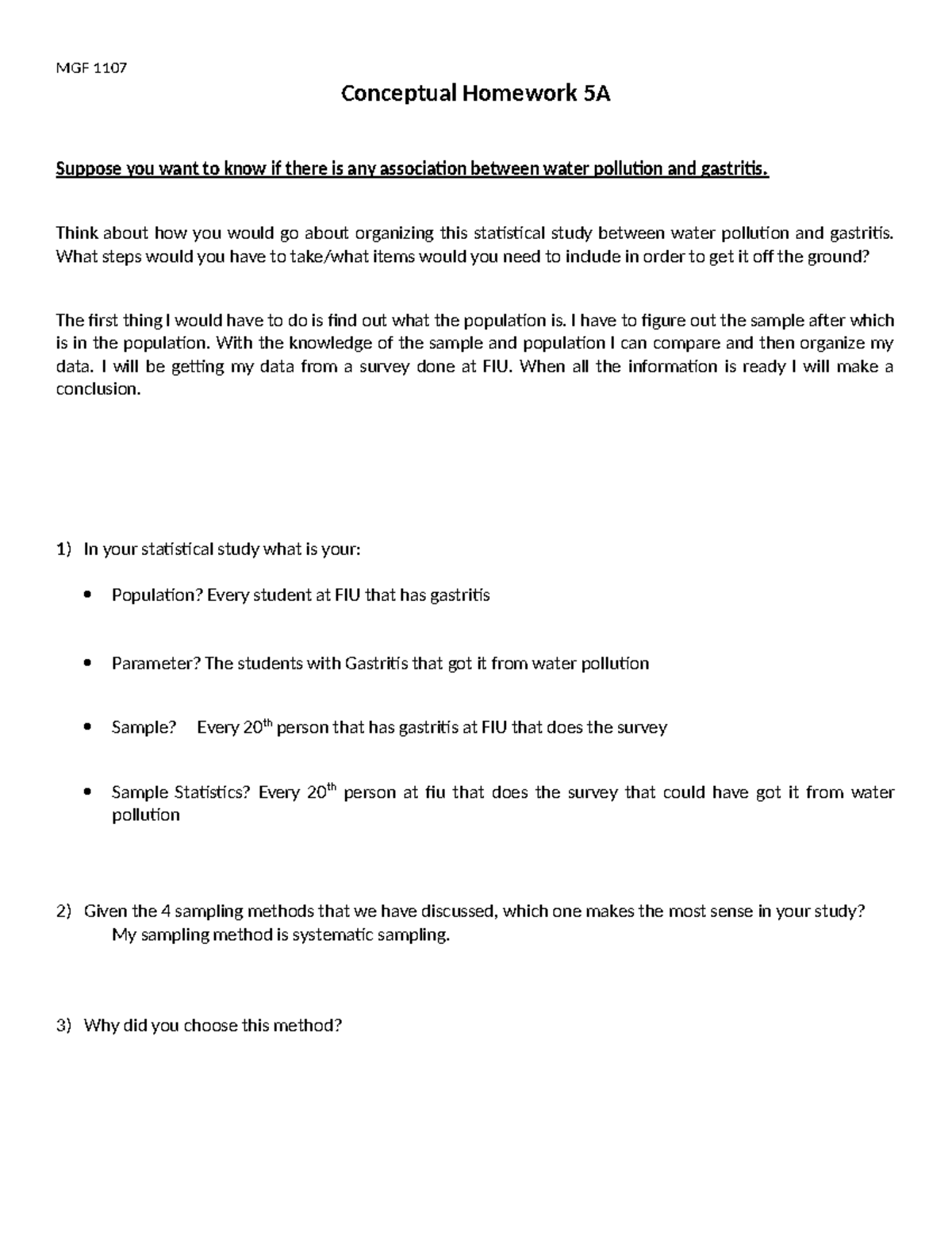 Conceptual HW 5A comp - yes - MGF 1107 Conceptual Homework 5A Suppose you want to know if there ...