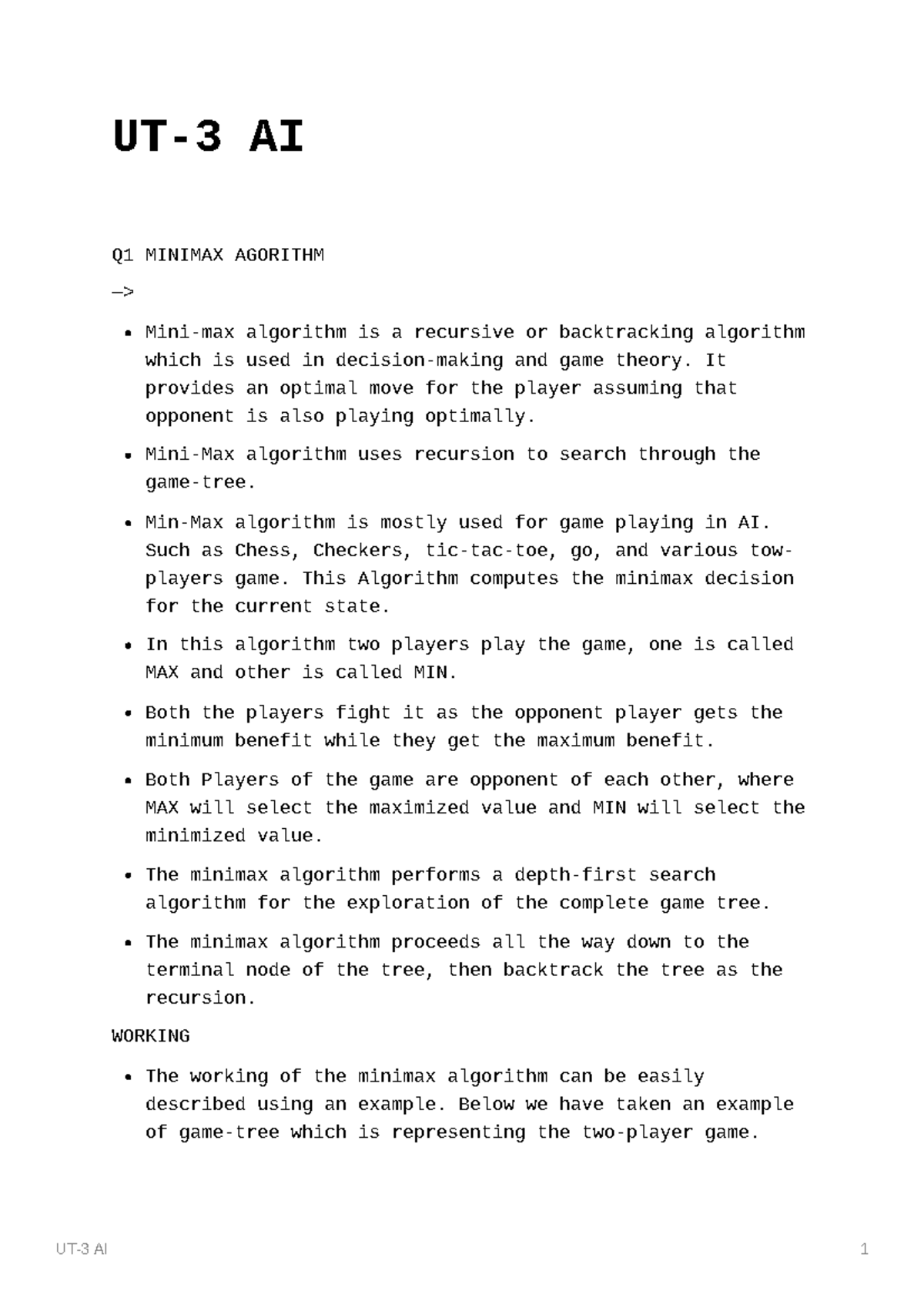 UT-3 AI - This are the detailed notes of Artificial intelligence unit 3 ...