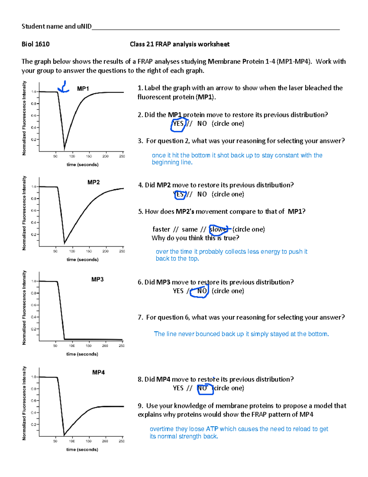 Class 21 FRAP Worksheet - Student name and - Studocu