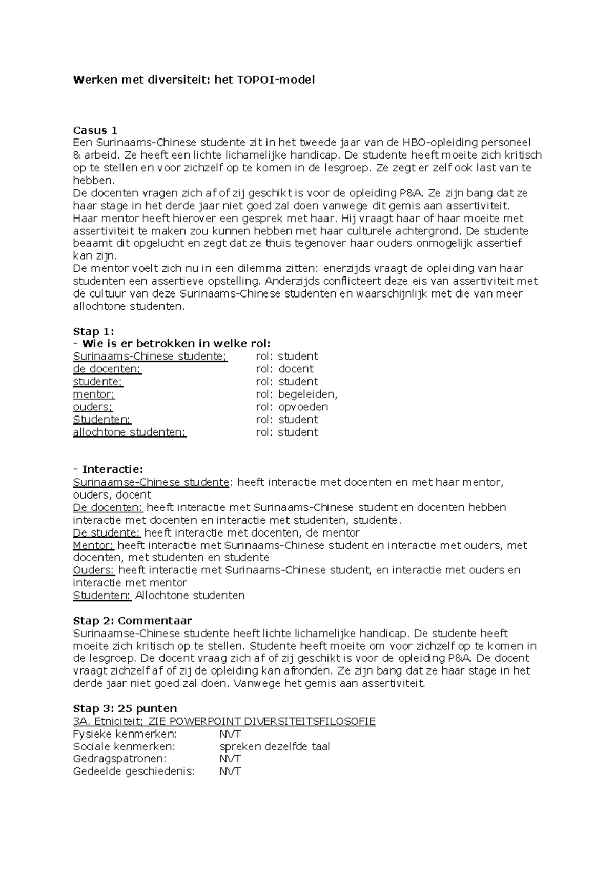 Proef/oefen tentamen 27 maart 2013, vragen en antwoorden -> topoi model ...