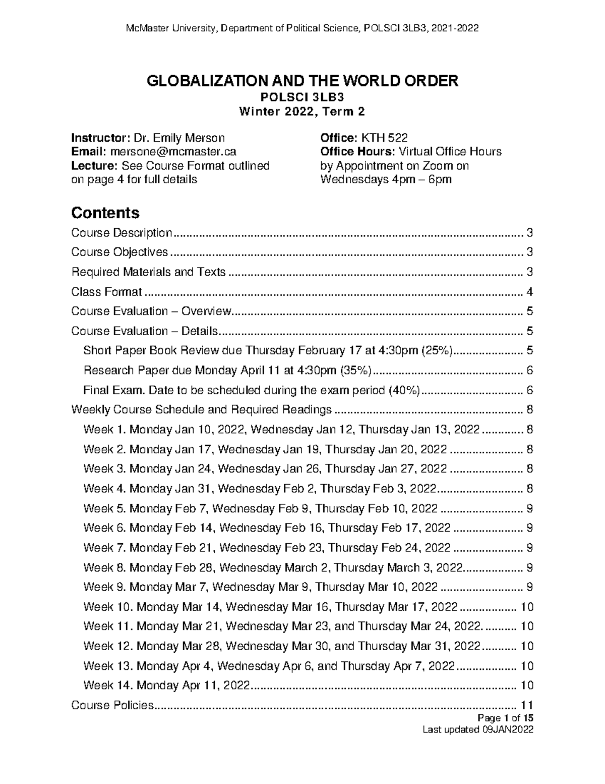 3LB3outlinet 2 2122 Merson - GLOBALIZATION AND THE WORLD ORDER ...