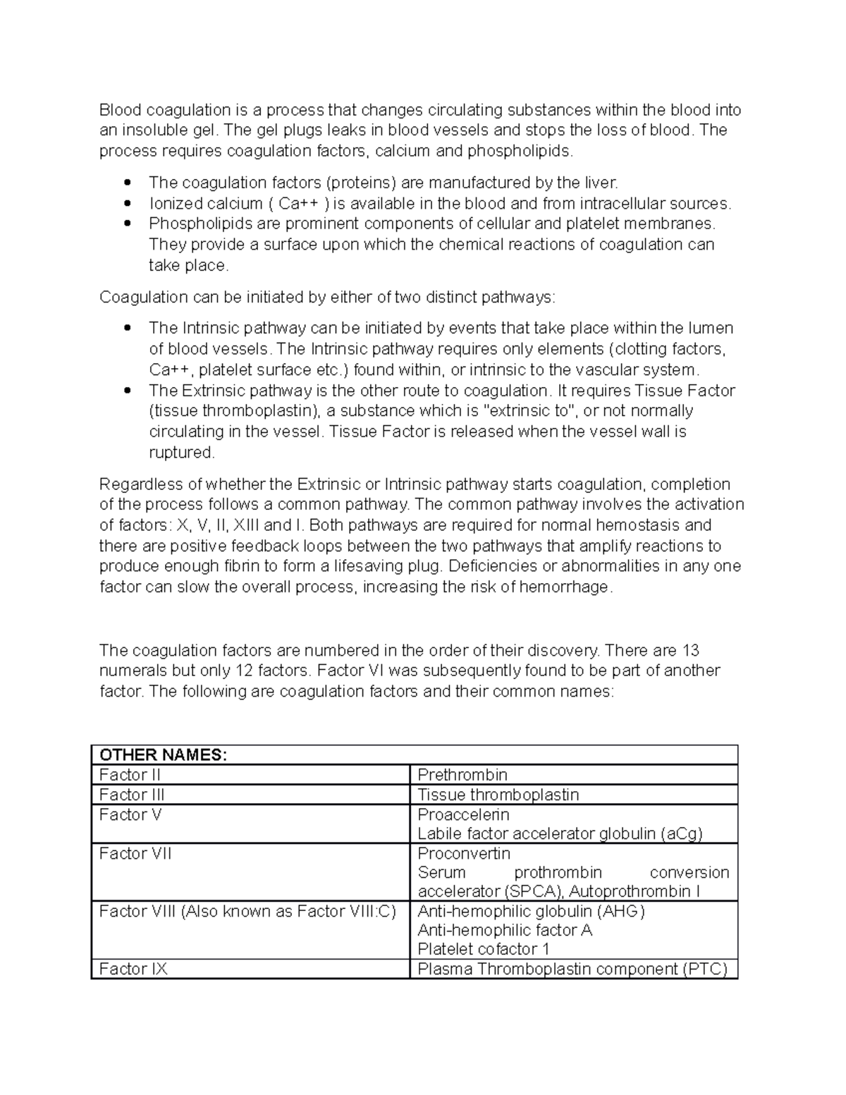 Coagulation Paper - Blood coagulation is a process that changes ...