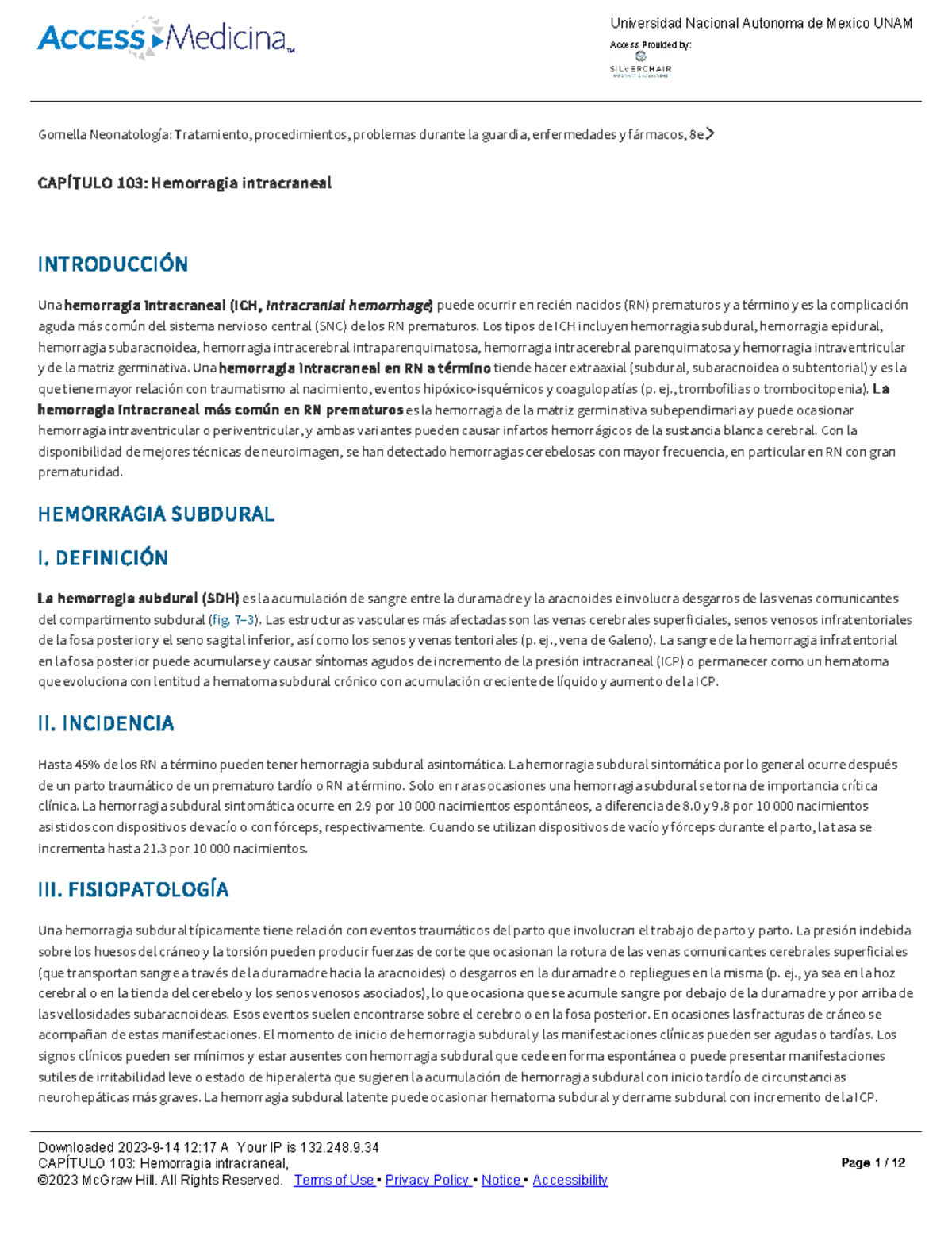 Capítulo 103 Hemorragia intracraneal - Gomella Neonatología ...
