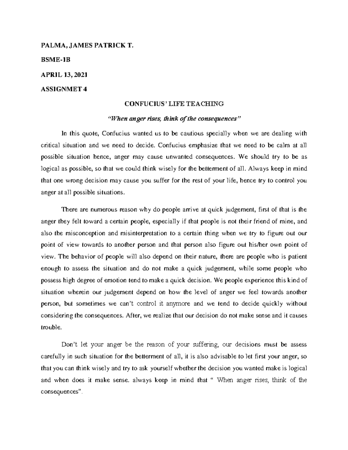 Assign 4 Palma - Understanding the Self - PangSU - StuDocu