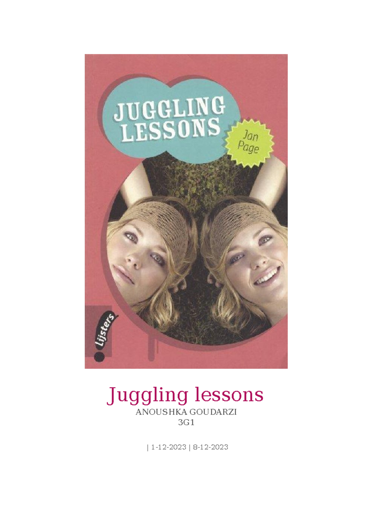 Juggling lessons engels (1) (1) (2) - Juggling lessons ANOUSHKA ...