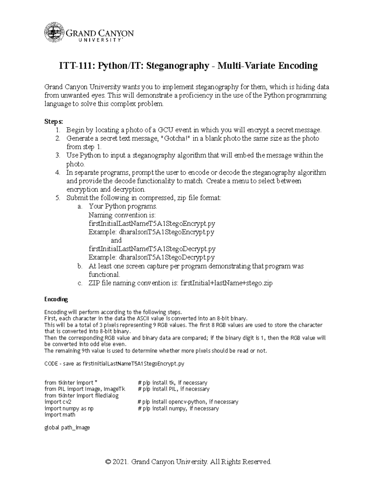 ITT-111-RS-Python IT-Steganography-Multi-Variate Encoding - ITT-111 ...