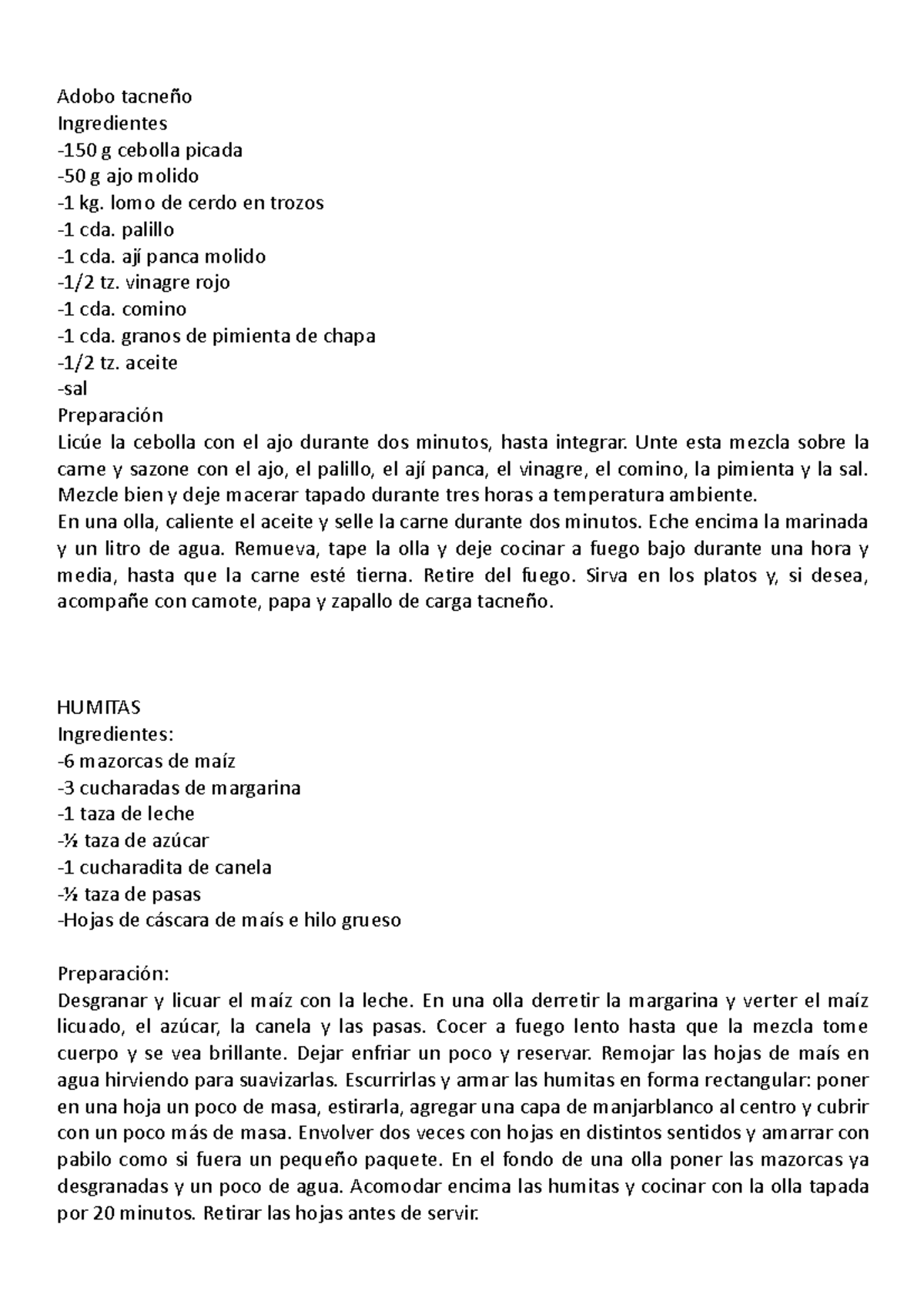Adobo tacneño - Contenido realidad nacional - Adobo tacneño ...