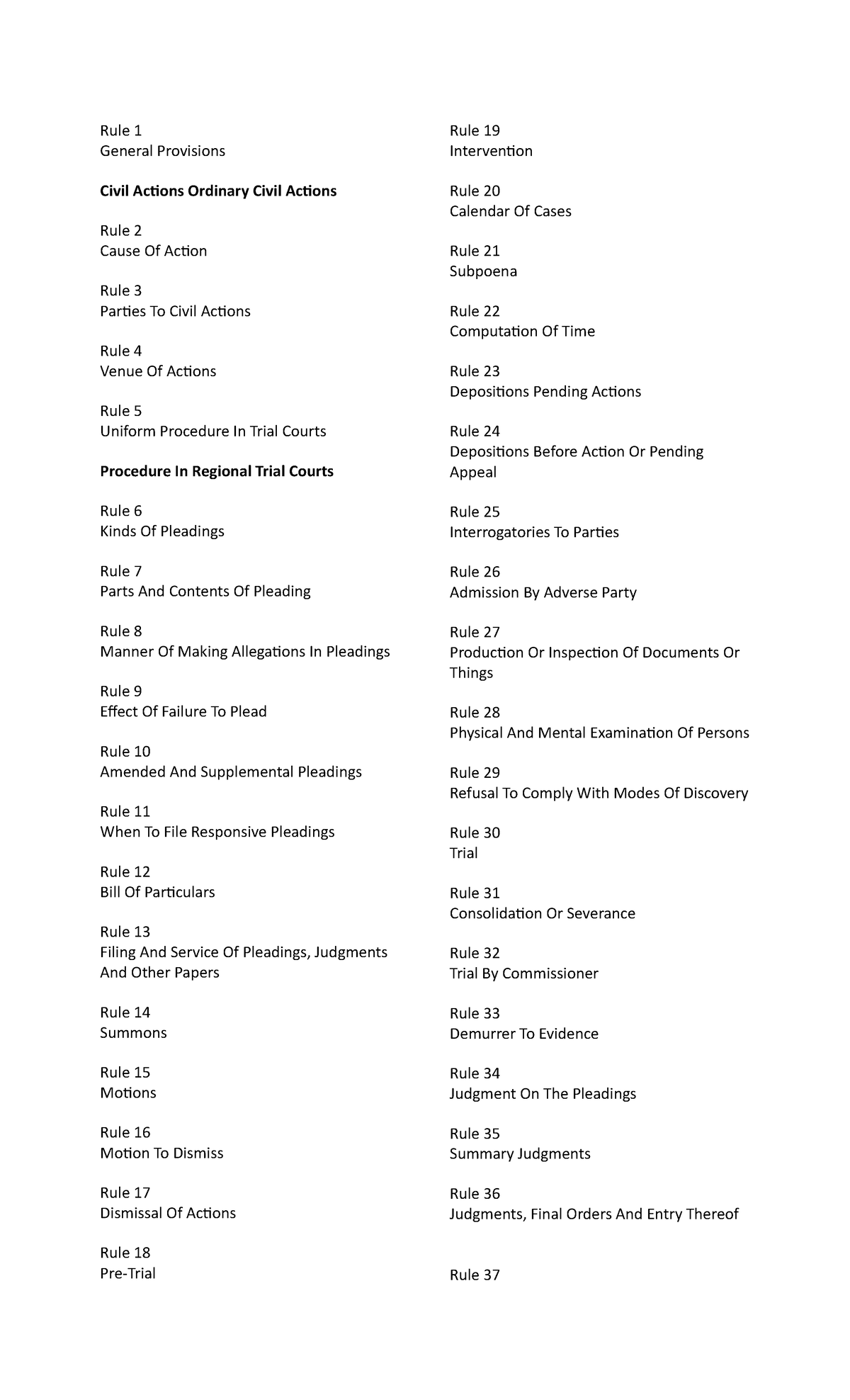 Titles 1-71 - law - Rule 1 General Provisions Civil Actions Ordinary ...